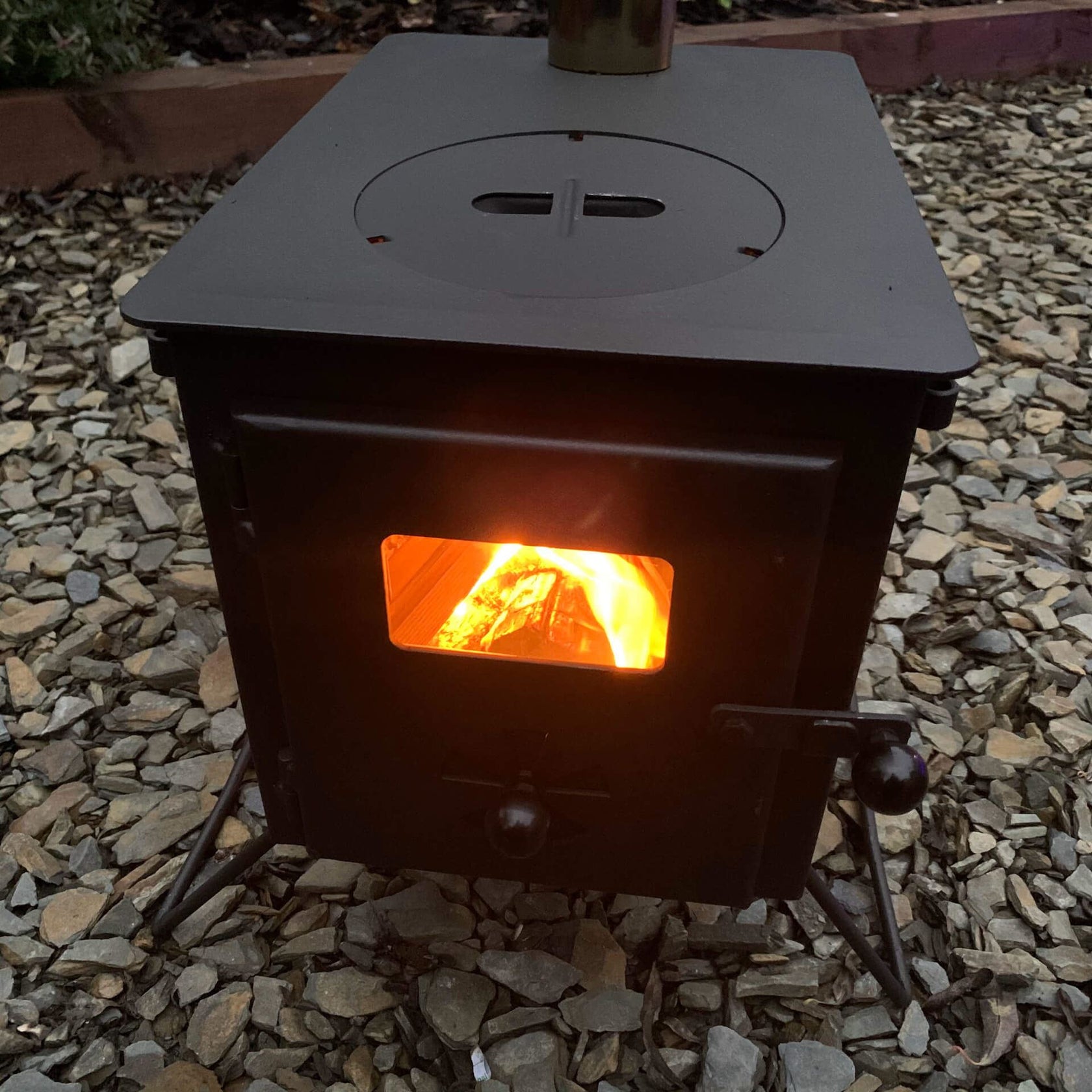 Wood Burning Cubed Outdoor Expedition Overland Camping Cooking Stove ...